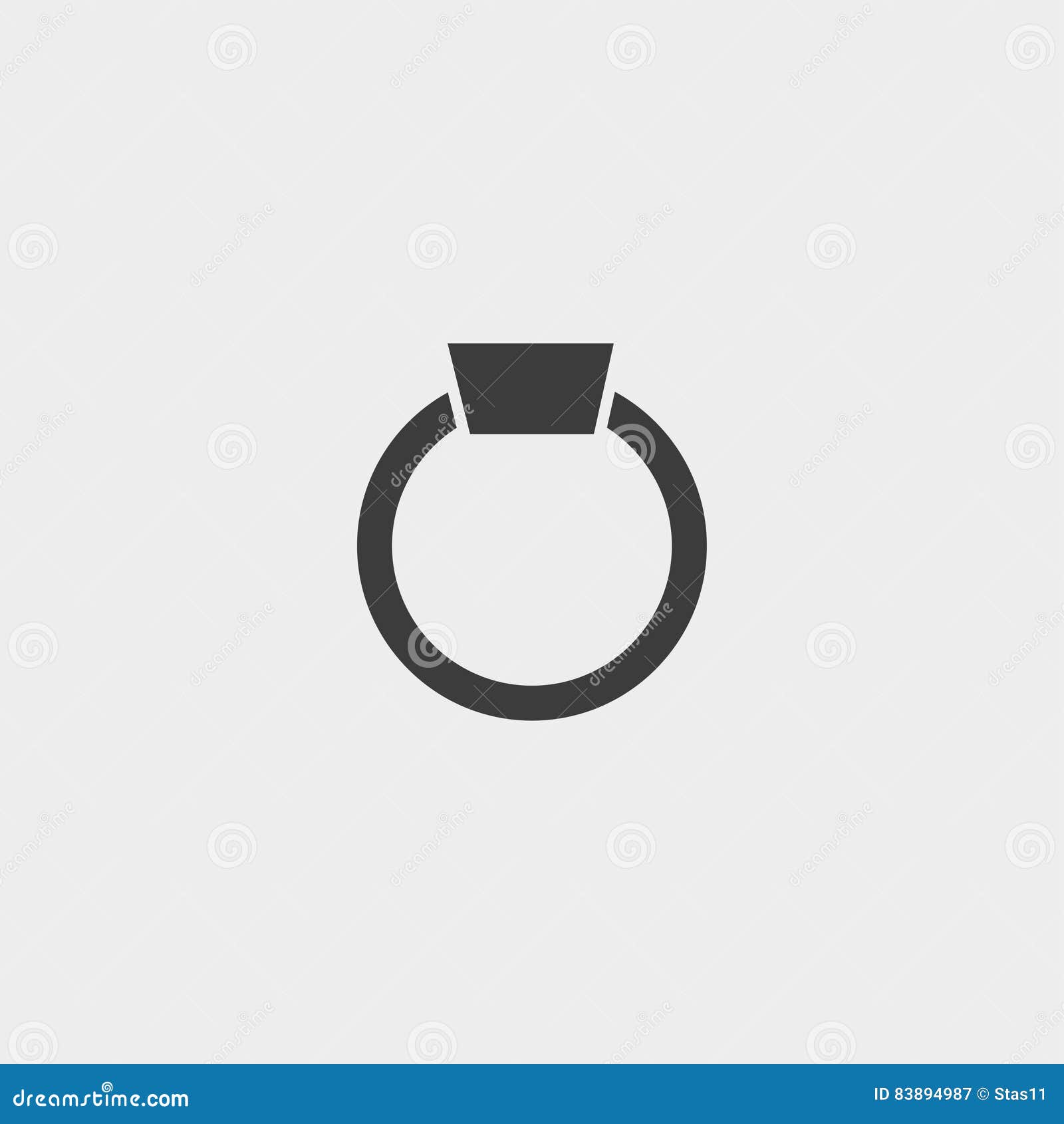 Ring Icon in Black Color. Vector Illustration Eps10 Stock Illustration ...
