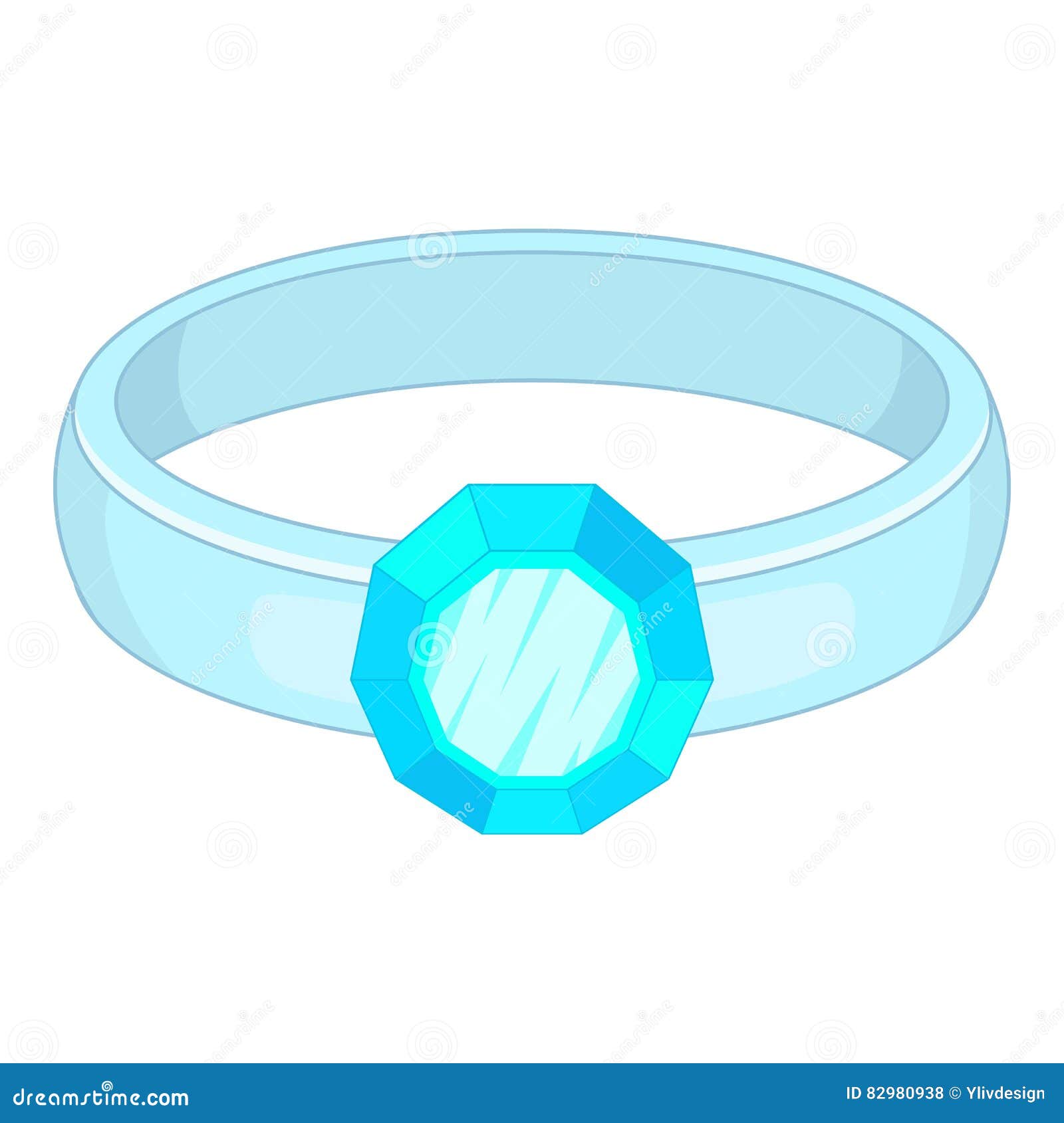 Ring icon, cartoon style stock vector. Illustration of golden - 82980938