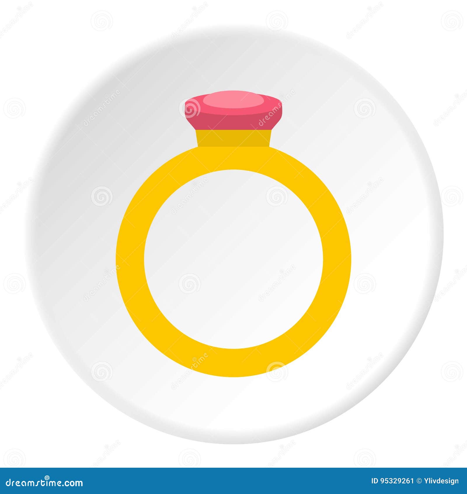 Ring icon circle stock vector. Illustration of cupid - 95329261