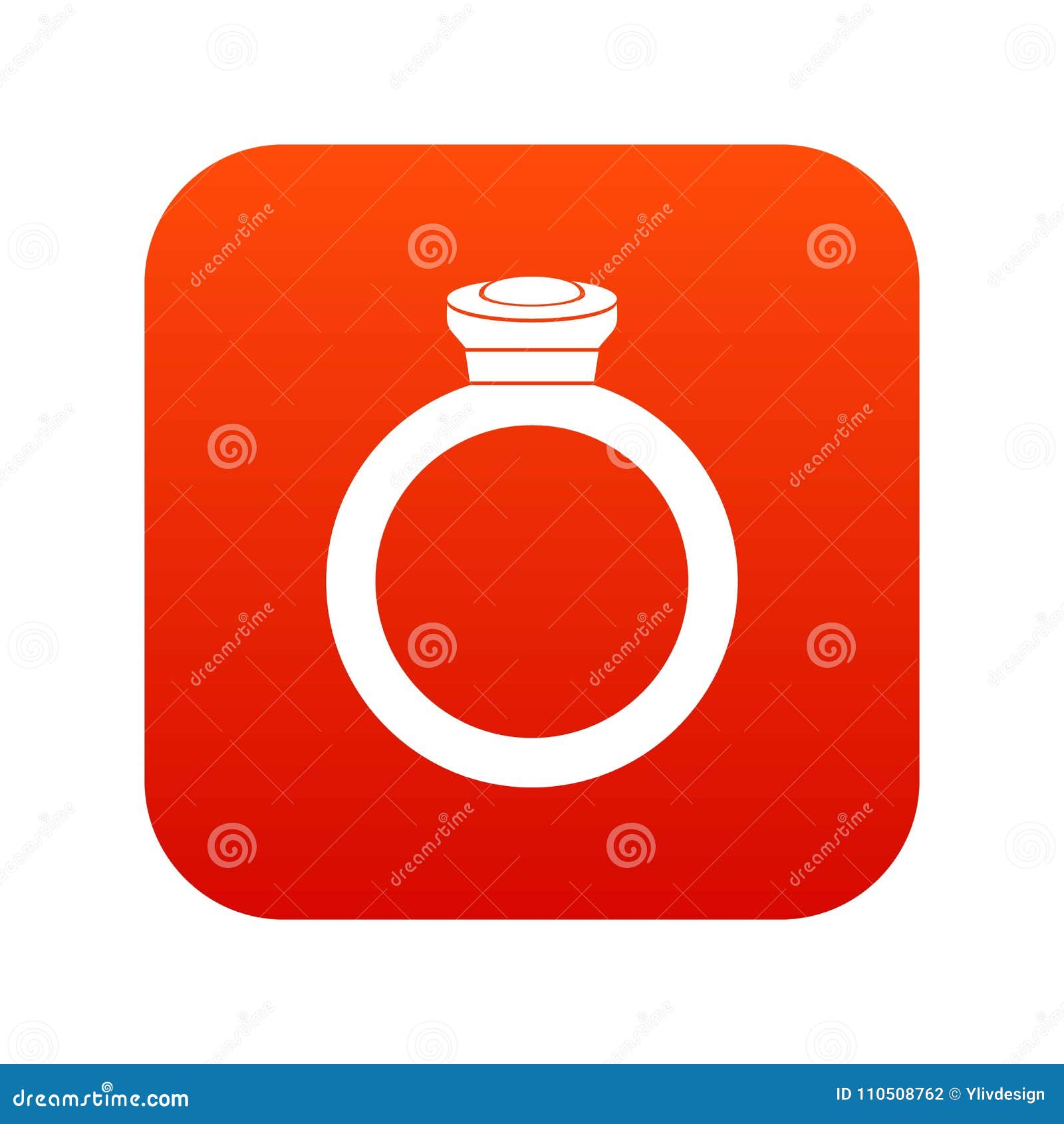 Ring icon digital red stock vector. Illustration of jewellery - 110508762