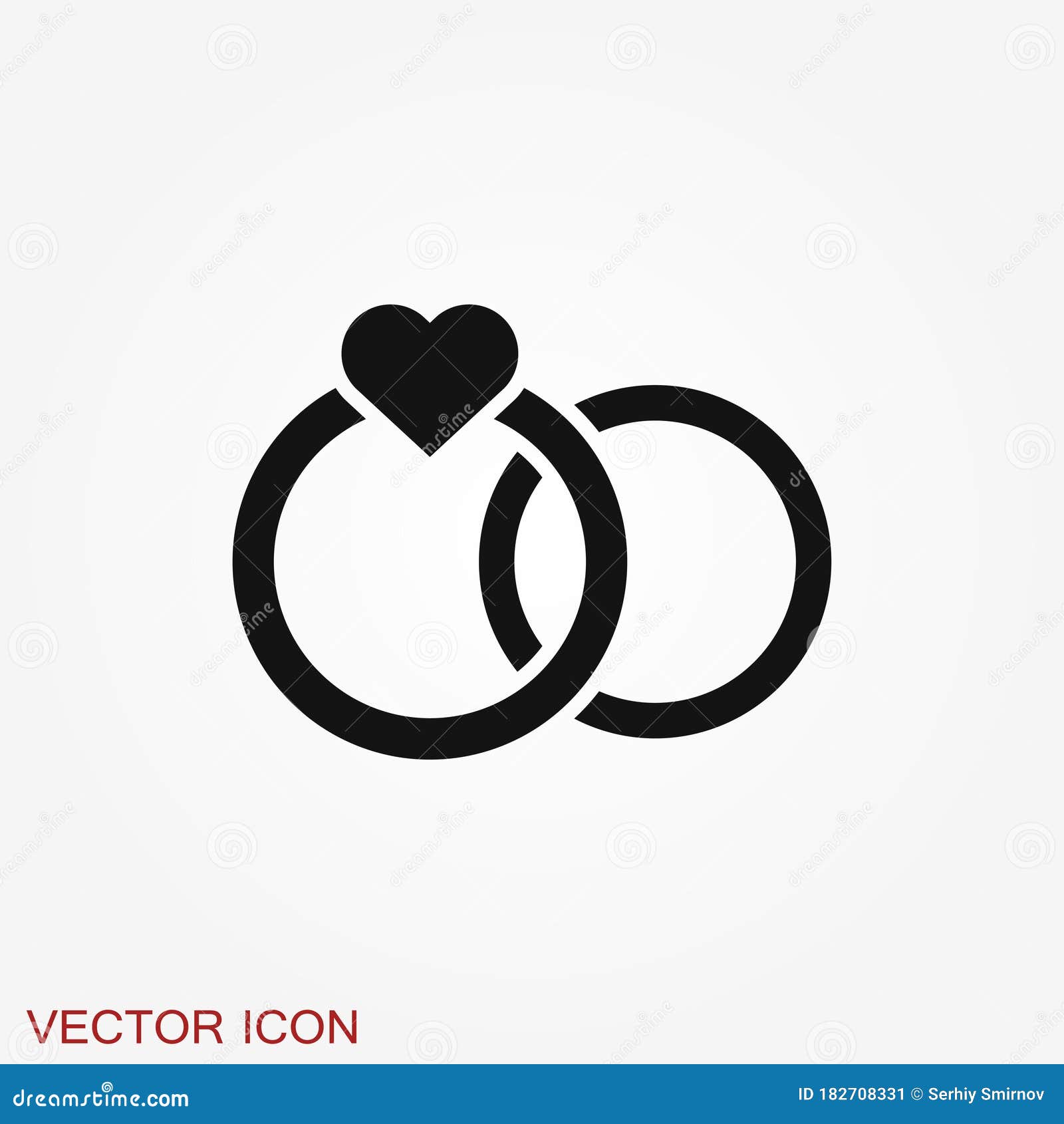 Ring Icon, Engagement and Wedding Ring. Vector Illustration Stock ...