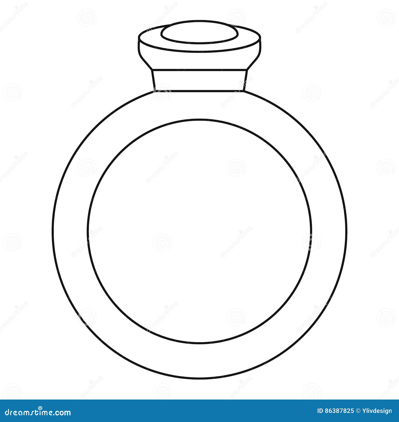 Ring icon, outline style stock vector. Illustration of romantic - 86387825
