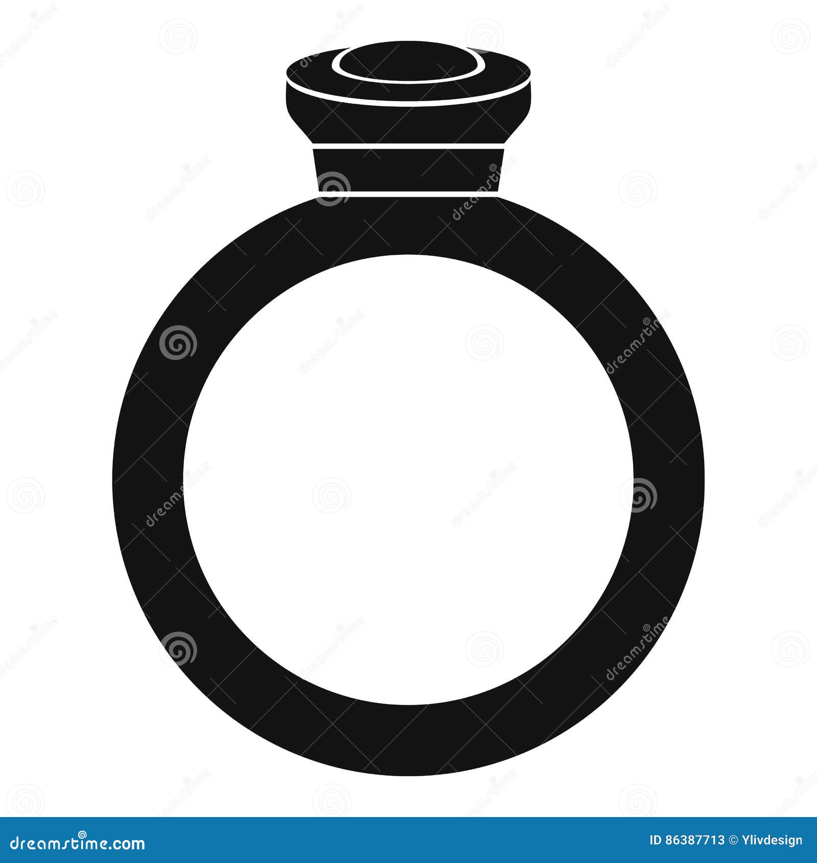 Ring icon, simple style stock vector. Illustration of gift - 86387713