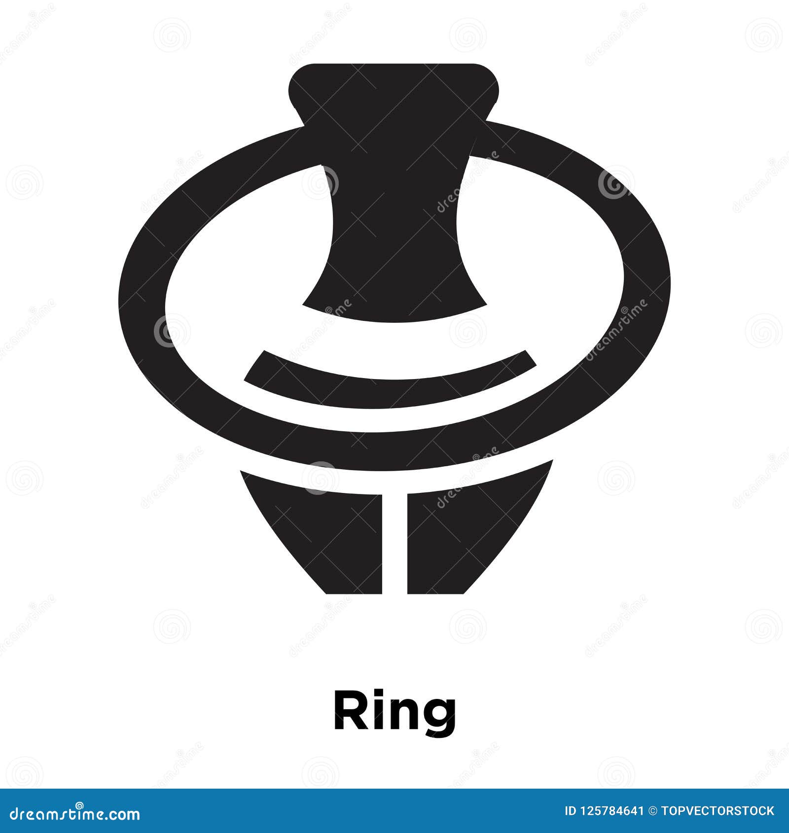 Ring Icon Vector Isolated on White Background, Logo Concept of R Stock ...