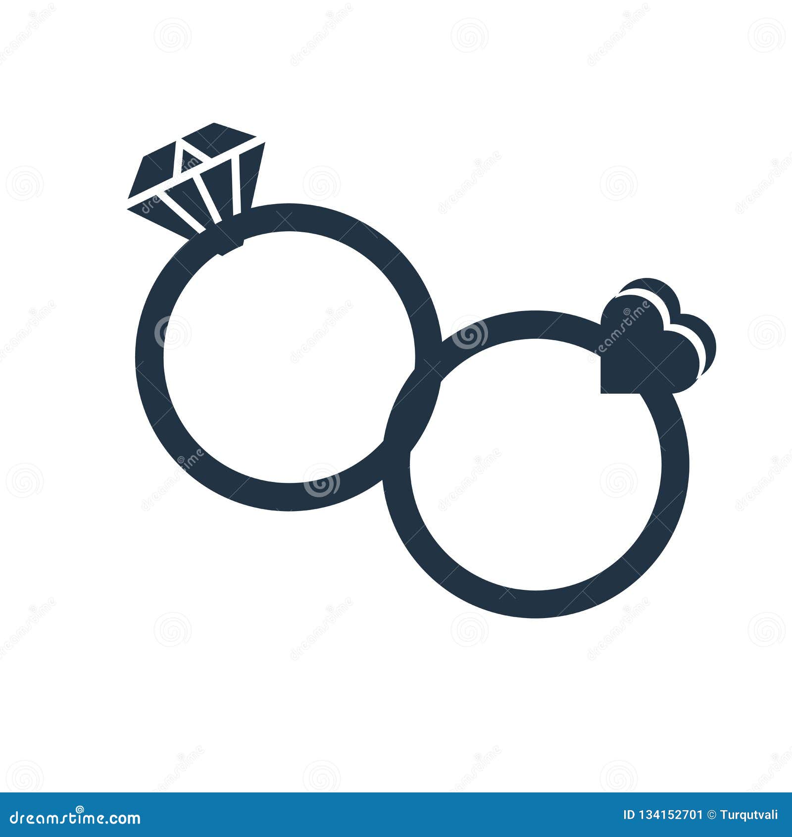 Ring Icon Vector Isolated on White Background, Ring Sign Stock Vector ...
