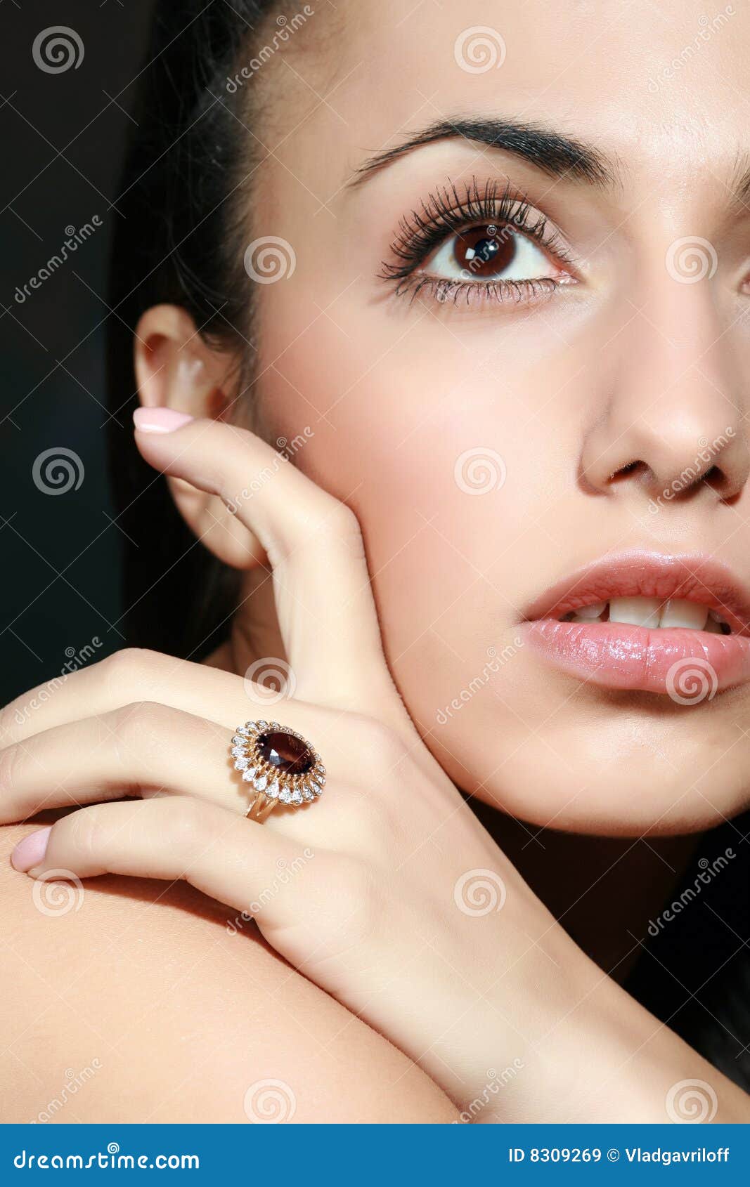 Ring with a jewel stock image. Image of gold, attractive - 8309269
