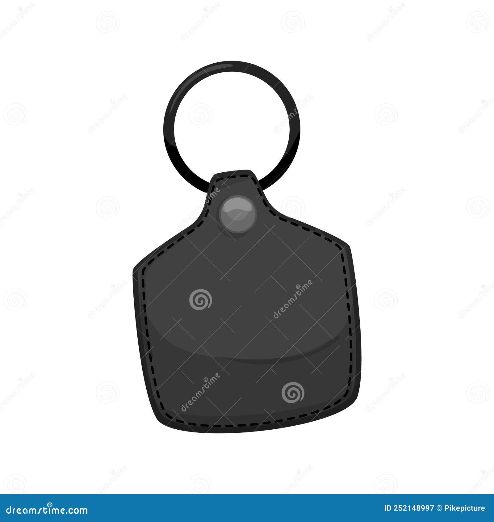 Ring Keychain Key Cartoon Vector Illustration Stock Illustration ...