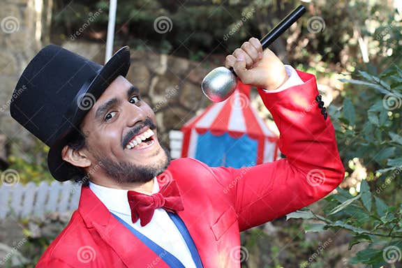 Ring leader in the circus stock image. Image of charlatan - 262650949