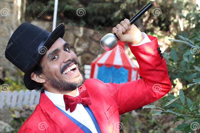 Ring leader in the circus stock image. Image of charlatan - 262650949