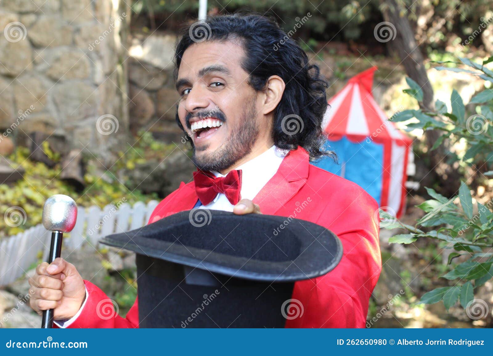 Ring leader in the circus stock photo. Image of drawing - 262650980