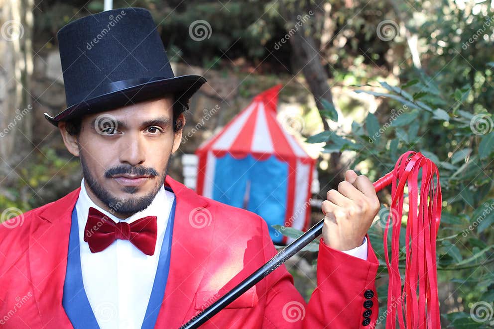 Ring leader in the circus stock image. Image of costume - 262650811