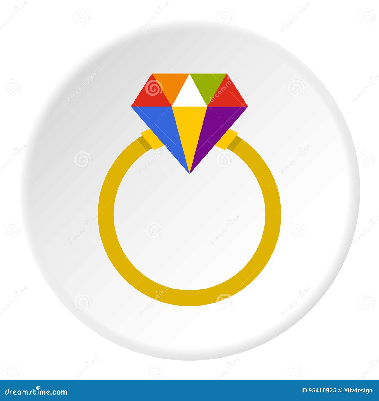 Ring LGBT icon circle stock vector. Illustration of orange - 95410925