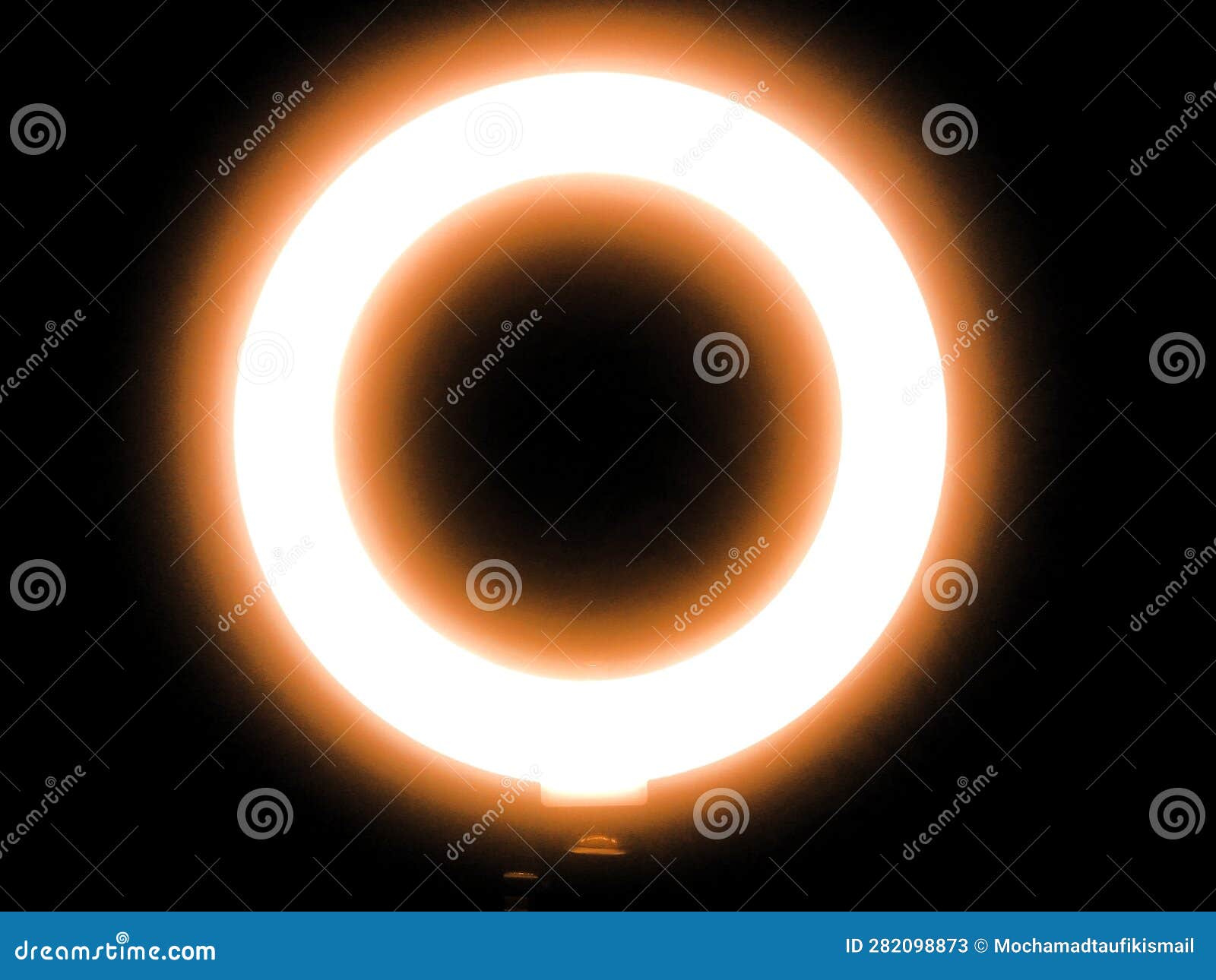 Ring Light Lighting Effect at Night, Object Blur Occurs Stock Image ...