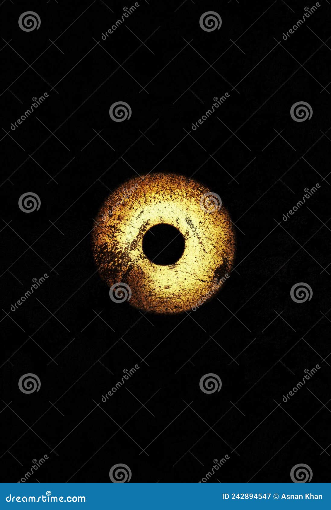 Ring Light, Yellow Round Light Stock Image - Image of horror, gold ...