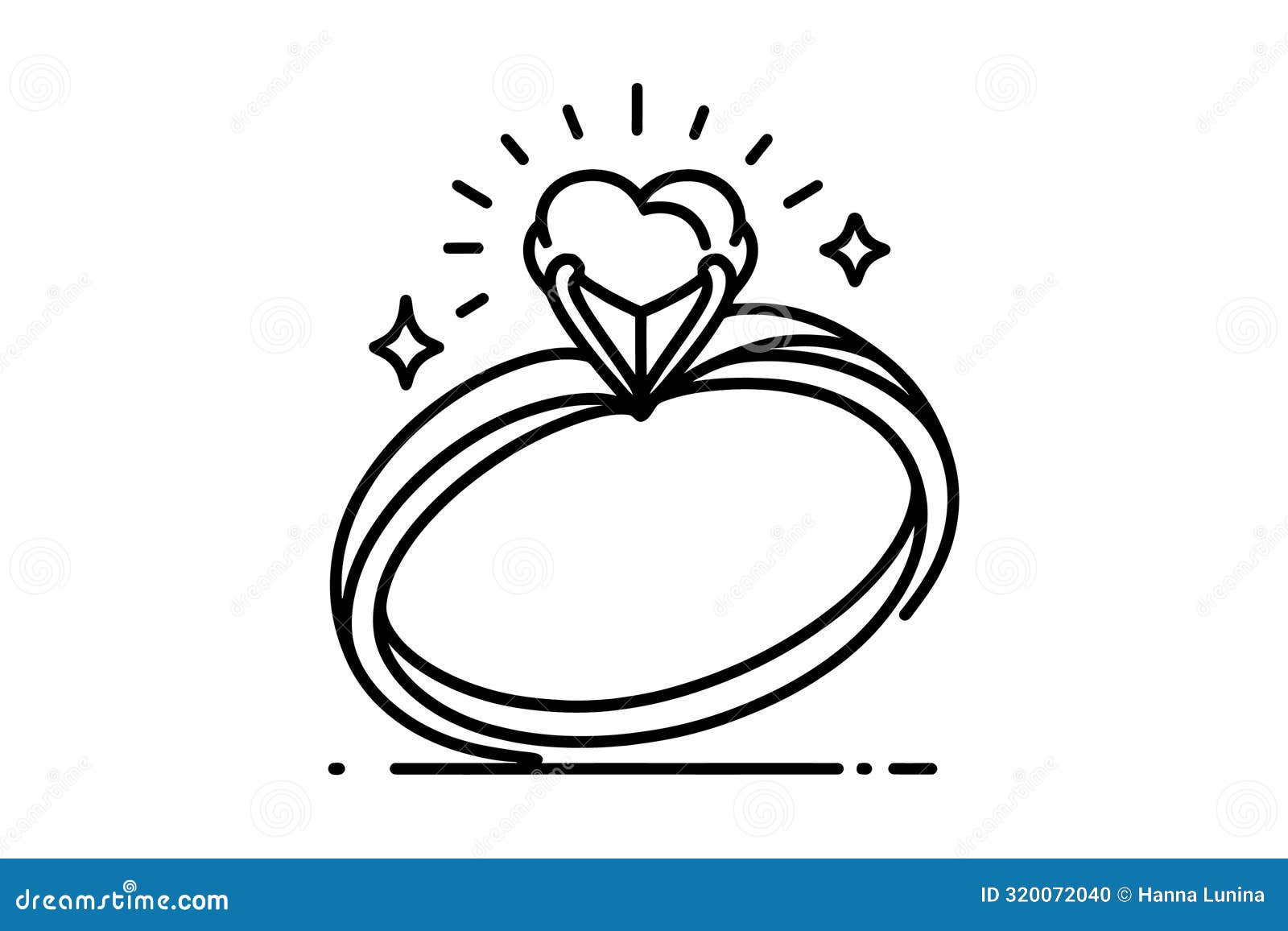 Ring, Line Drawing Style,vector Design. Stock Illustration ...
