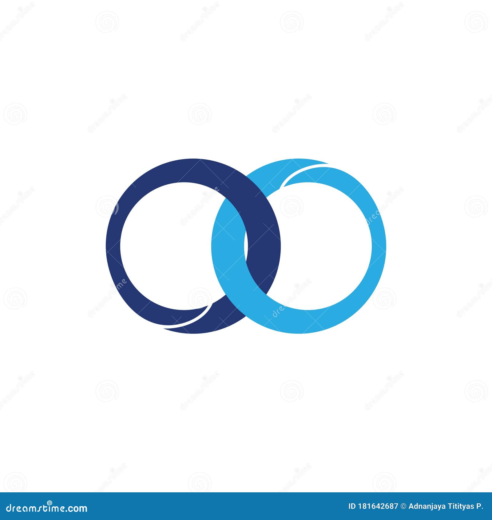 Ring Linked Overlapping Logo Vector Stock Vector - Illustration of ...