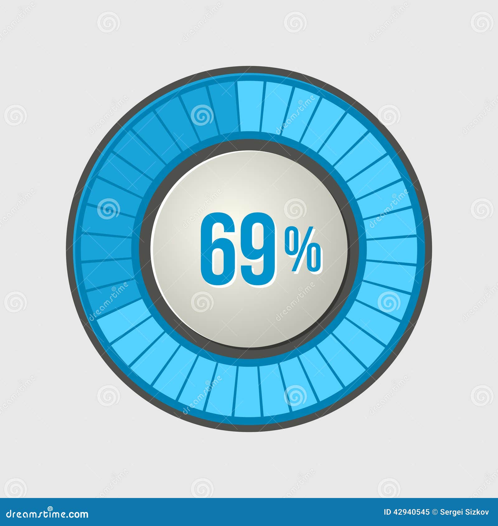 Ring Loading Progress Bar on Light Background. Stock Vector ...