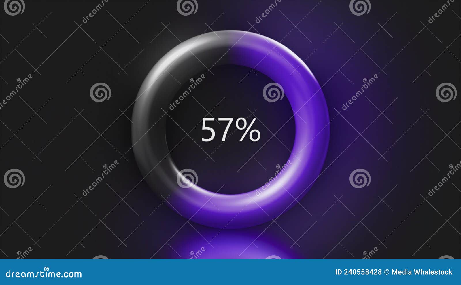 Ring with Luminous Loading Line. Motion. Luminous Loading Ring with ...