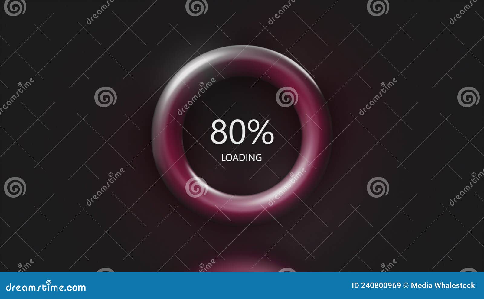 Ring Loading Progress Bar On Light Background. Cartoon Vector ...
