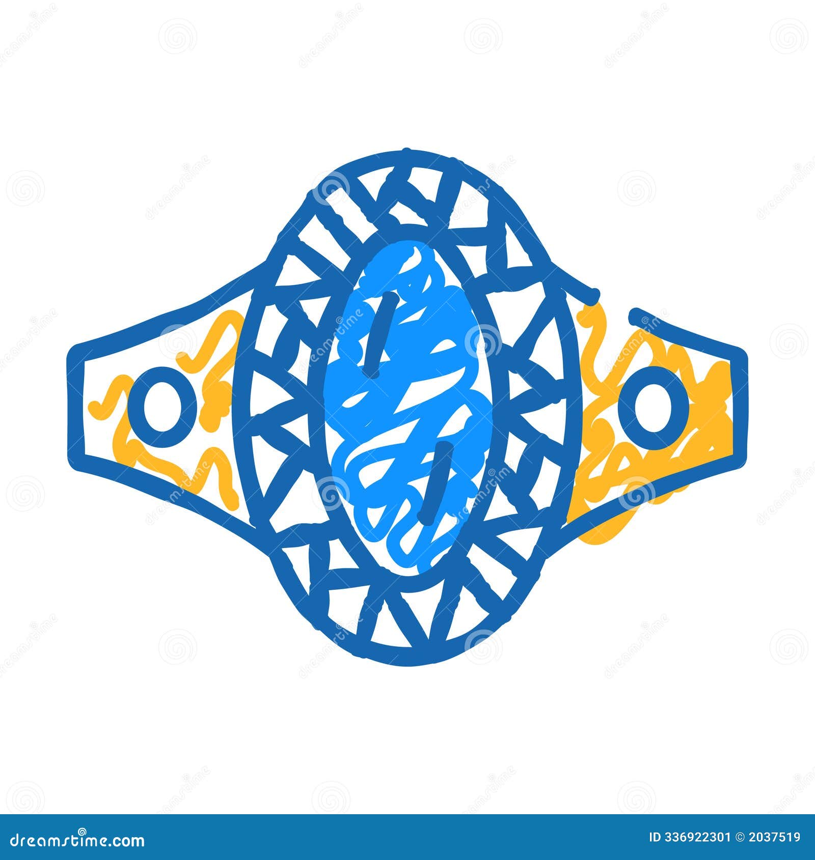 Ring with Magic Diamond Icon Doodle Illustration Stock Illustration ...
