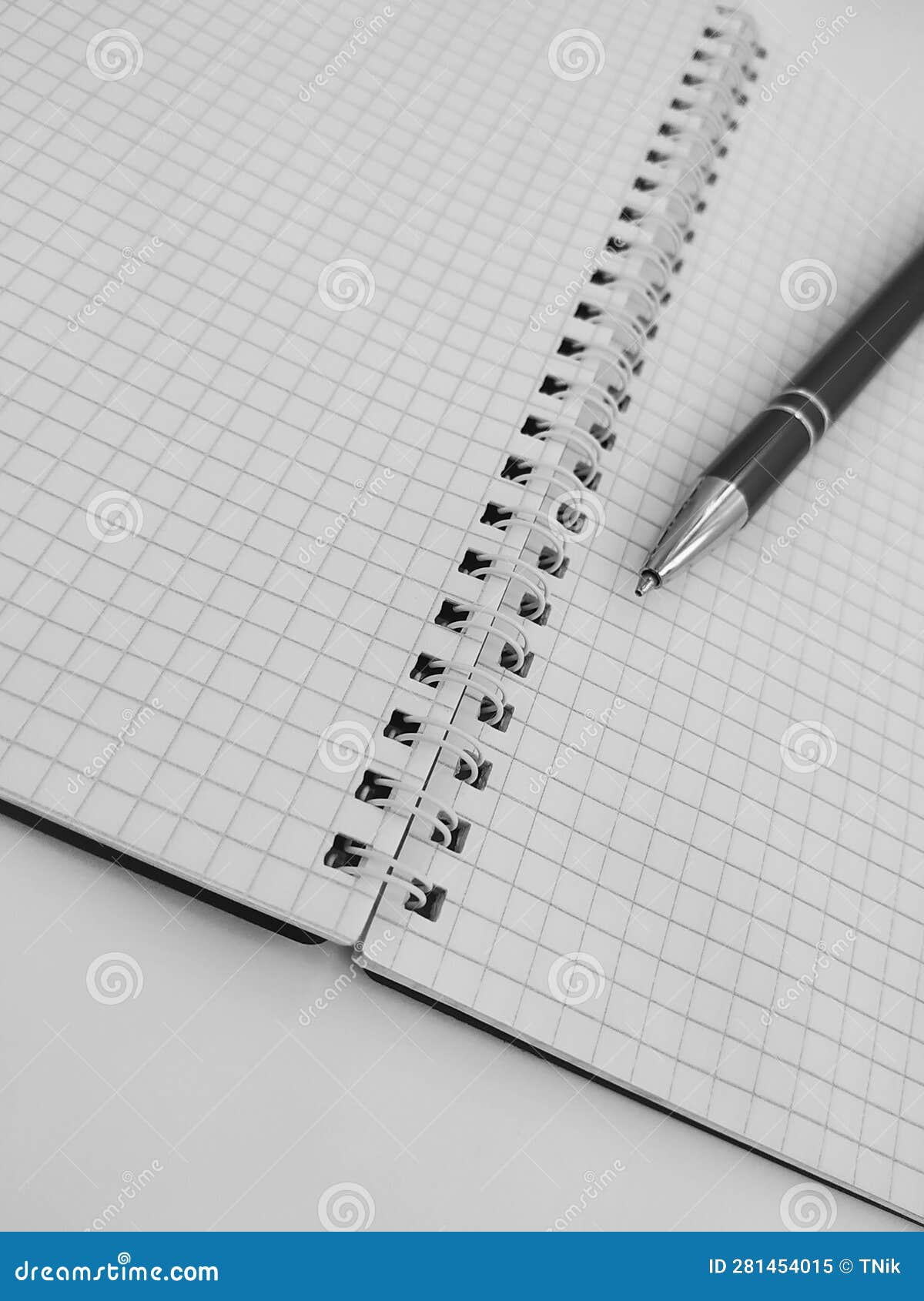 Ring Notebook and Black Pencil Stock Image - Image of table, notepad ...