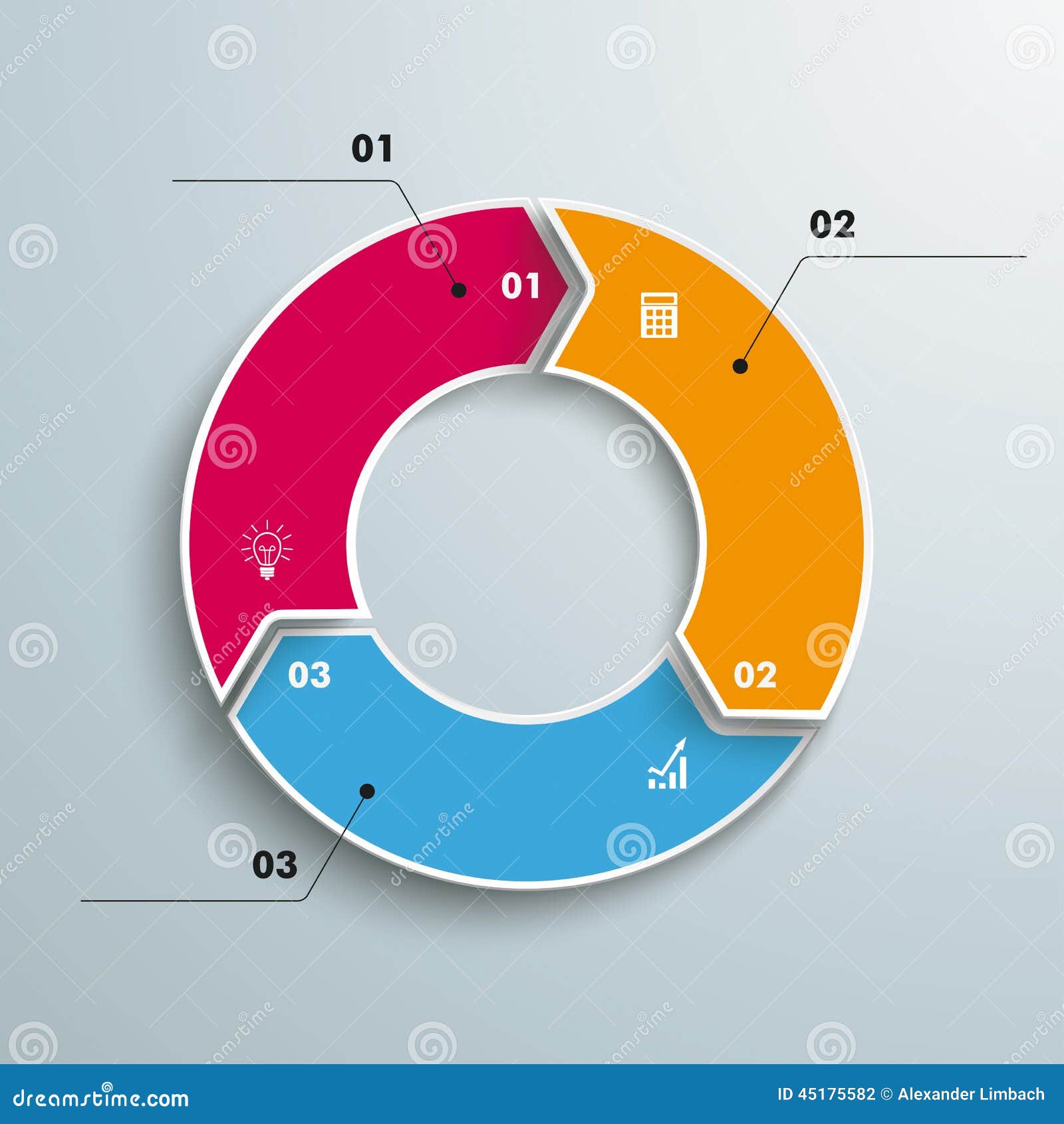 Ring 3 Options Cycle Big Leaves Centre Banner Cartoon Vector ...