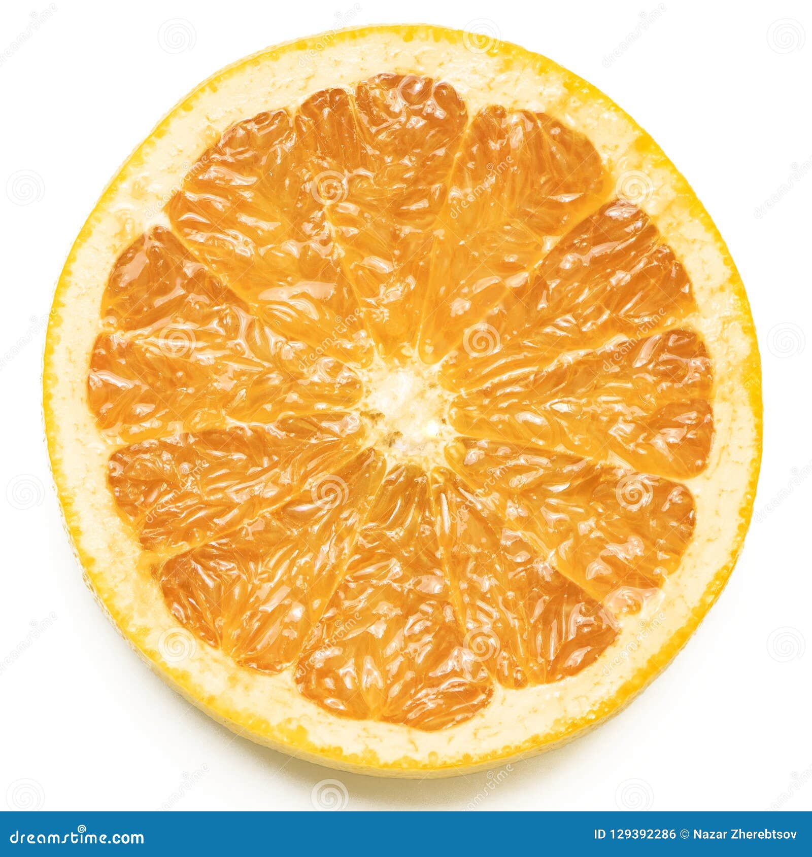 Ring of Orange Slice Isolated on White Background Stock Photo - Image ...