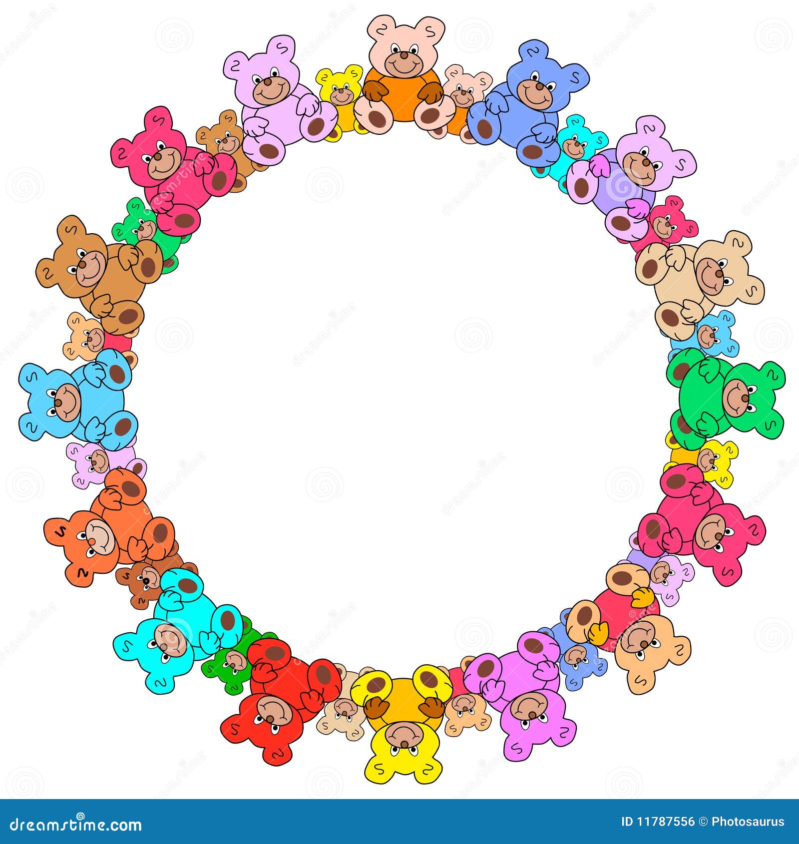 Set Of Colorful Teddy Bears Stock Image | CartoonDealer.com #51316147