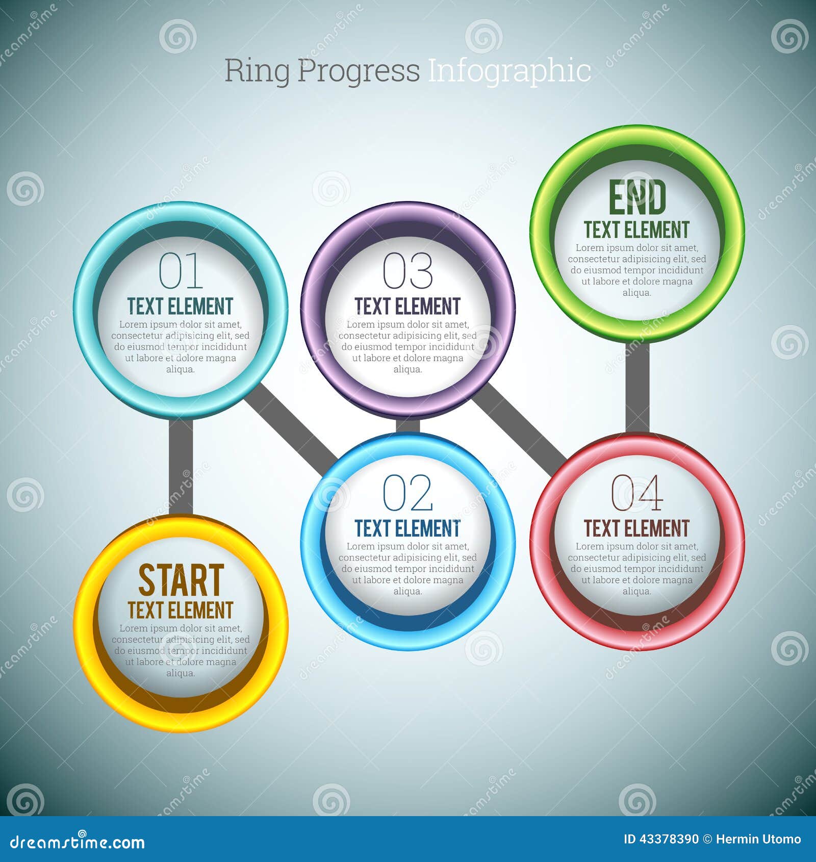 Ring Progress Infographic ilustración del vector. Ilustración de texto ...