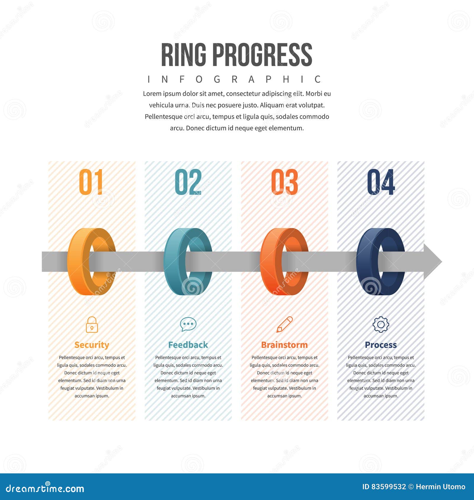Ring Progress Infographic vektor abbildung. Illustration von rund ...