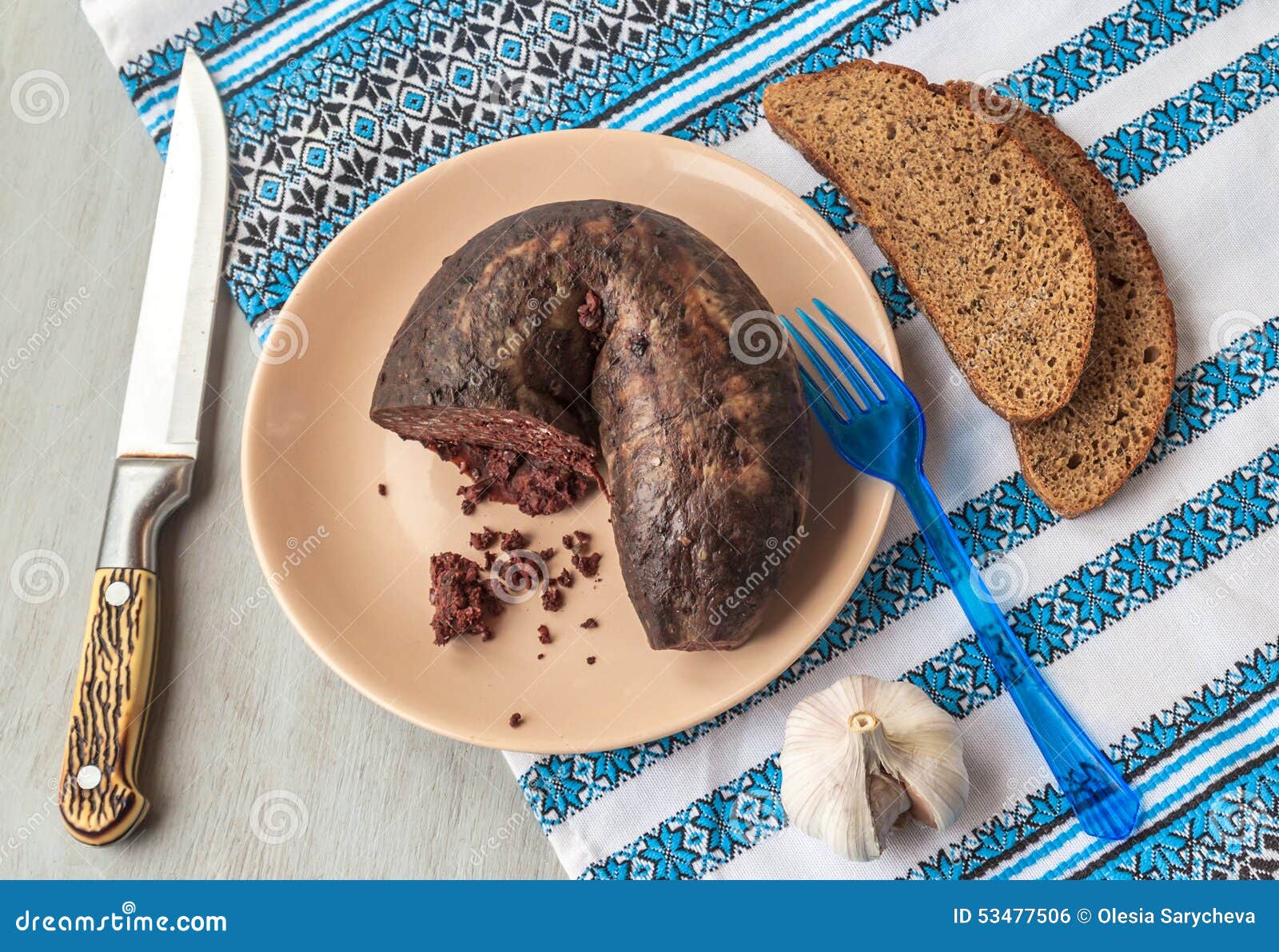 Ring pudding sausages stock photo. Image of herb, blutwurst - 53477506