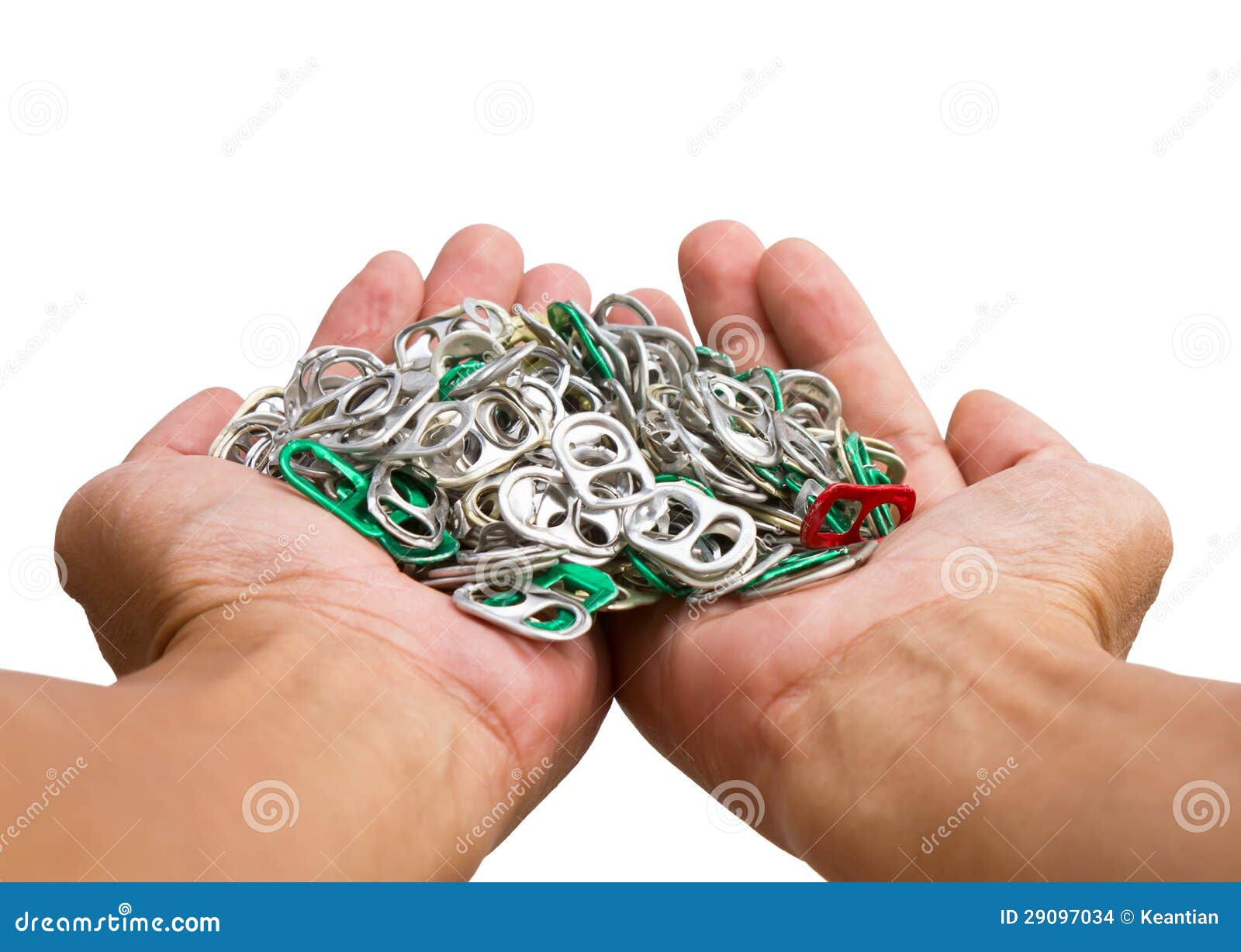 Ring pull on hand. stock photo. Image of closure, green - 29097034