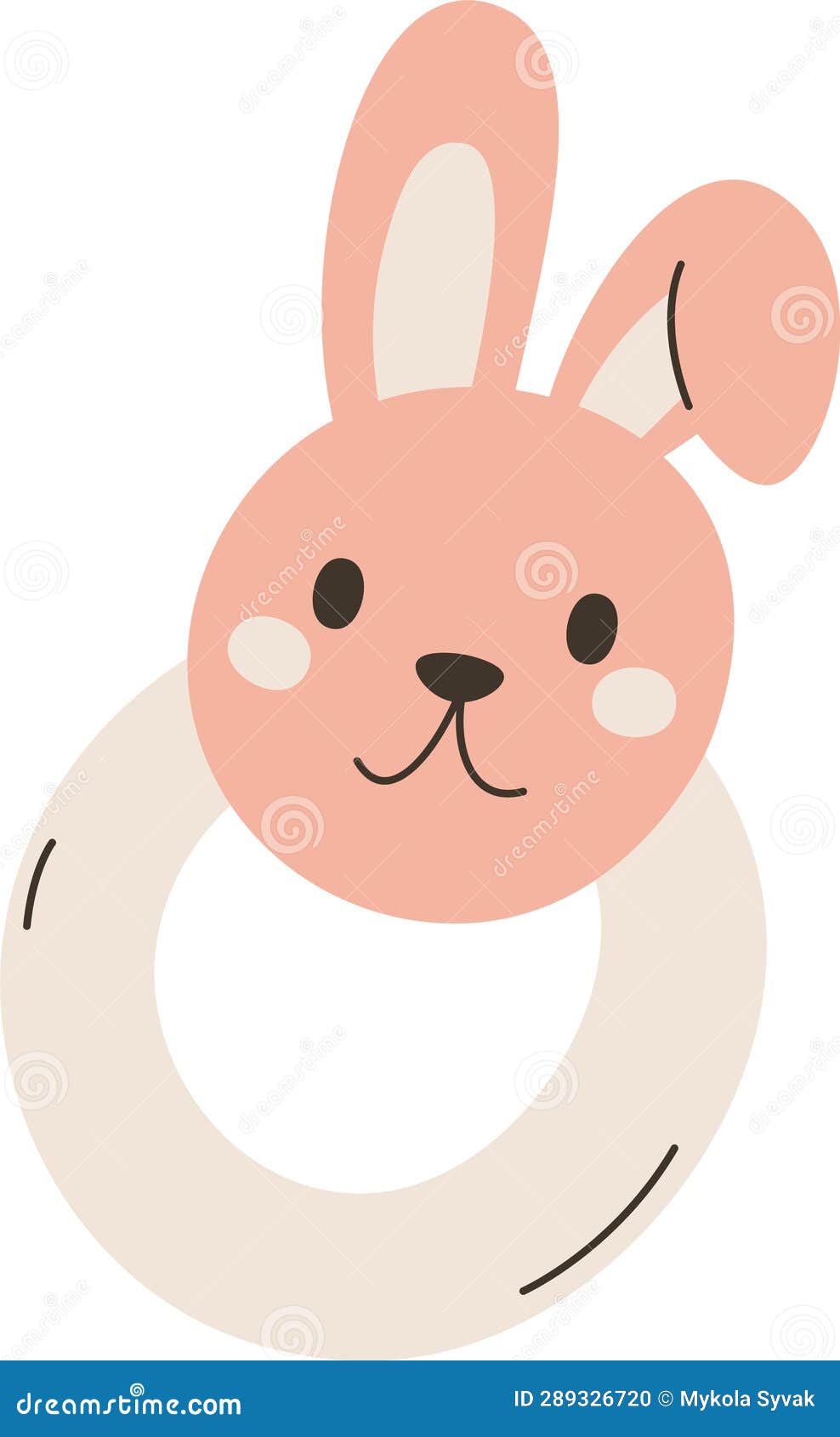 Ring with Rabbit Toy stock vector. Illustration of child - 289326720