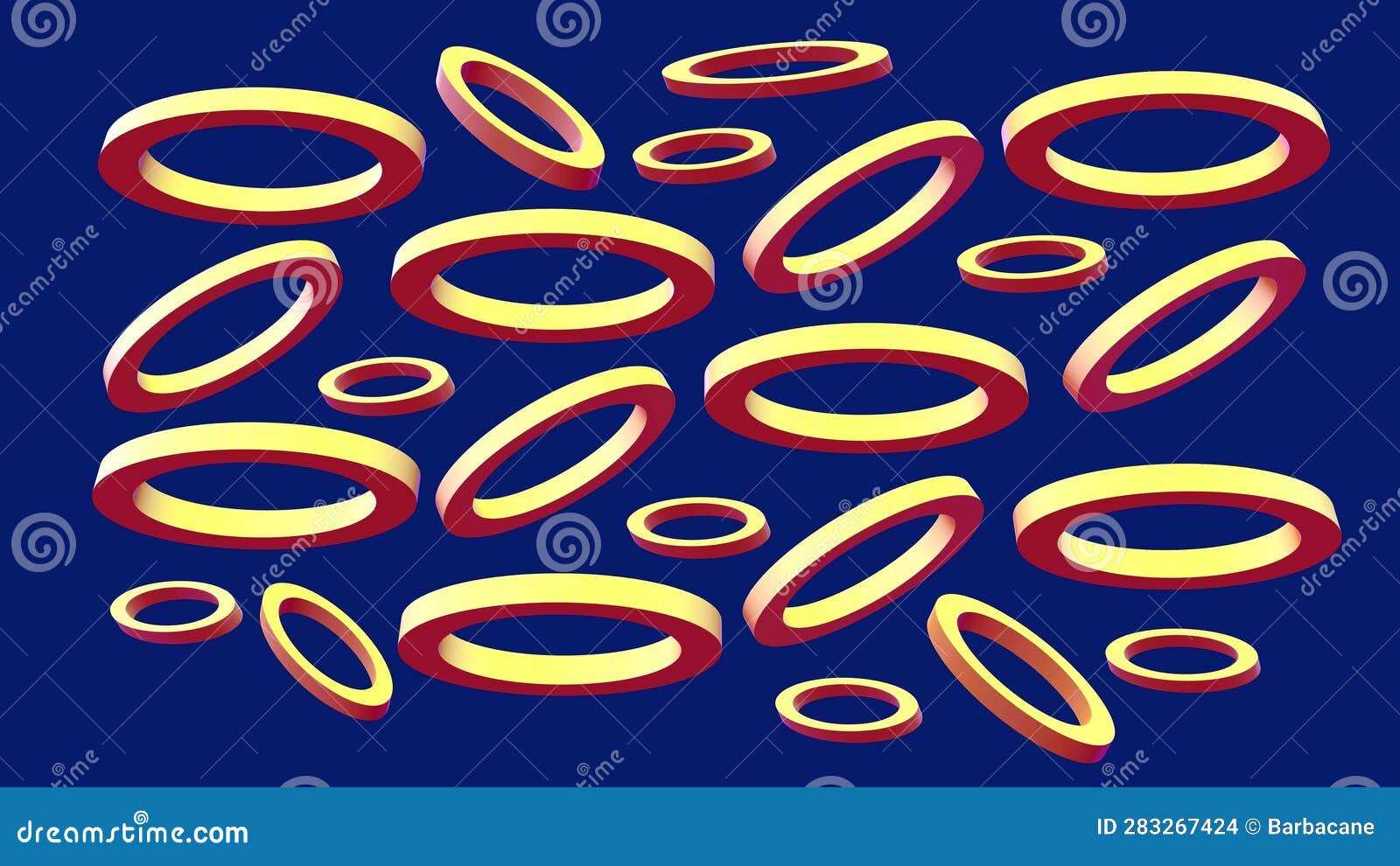 Minimal Drops Concept Ring Flying Pattern On The Pastel Background ...