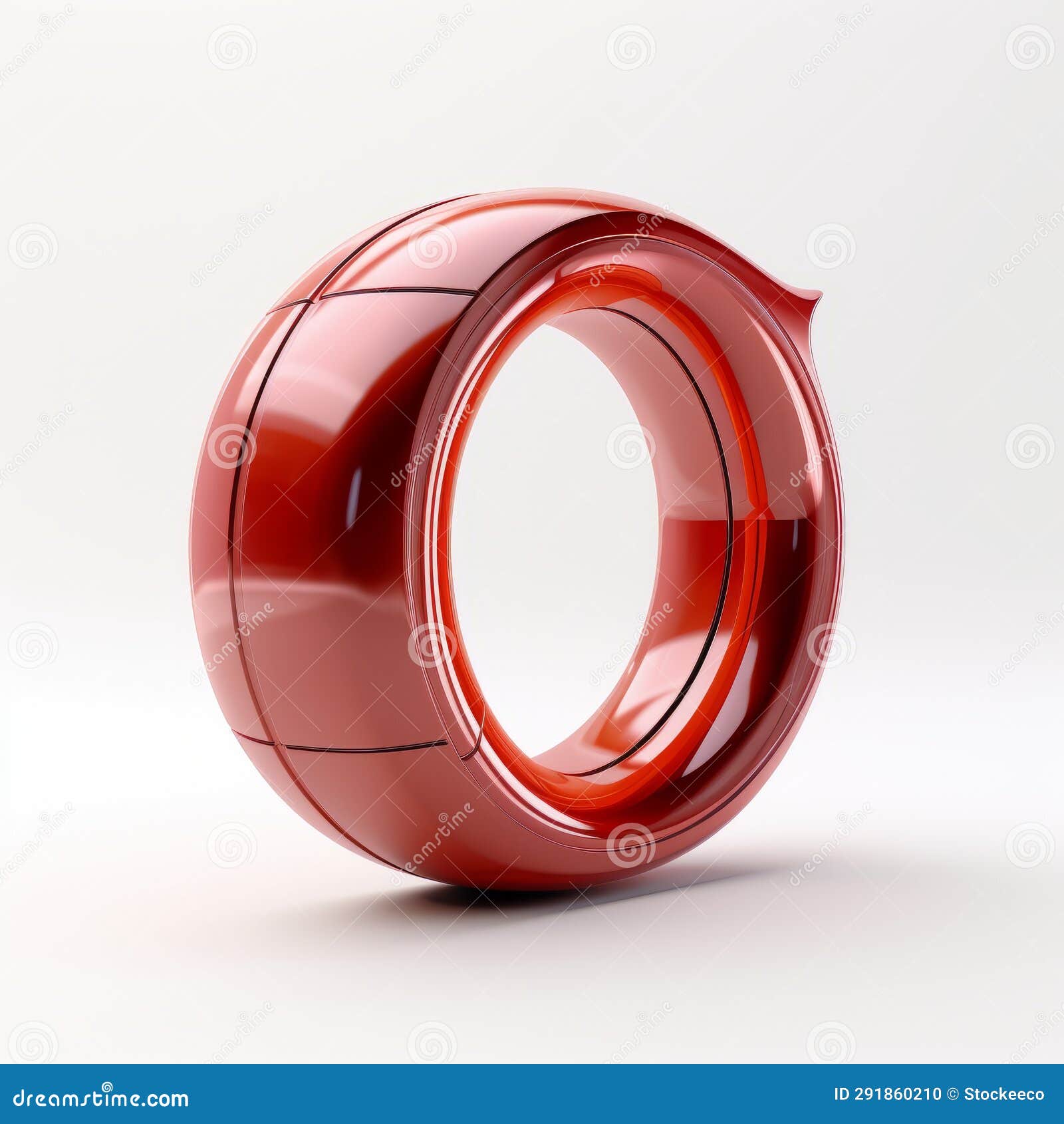 Futuristic Red Ring - High Detail 3d Illustration Stock Illustration ...