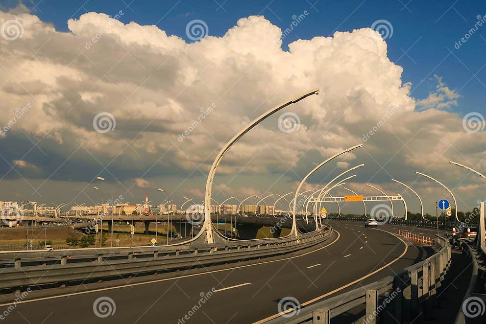 Ring road in the city stock photo. Image of horizon - 251194844