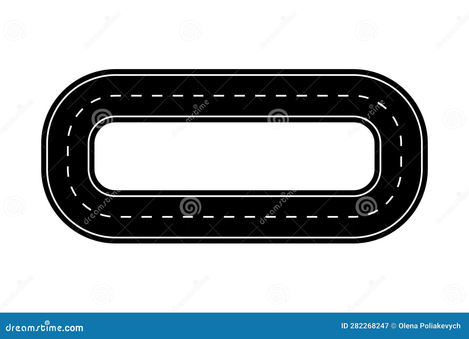 Ring Road. Markup. Broken Dotted Line on the Highway. Vector ...