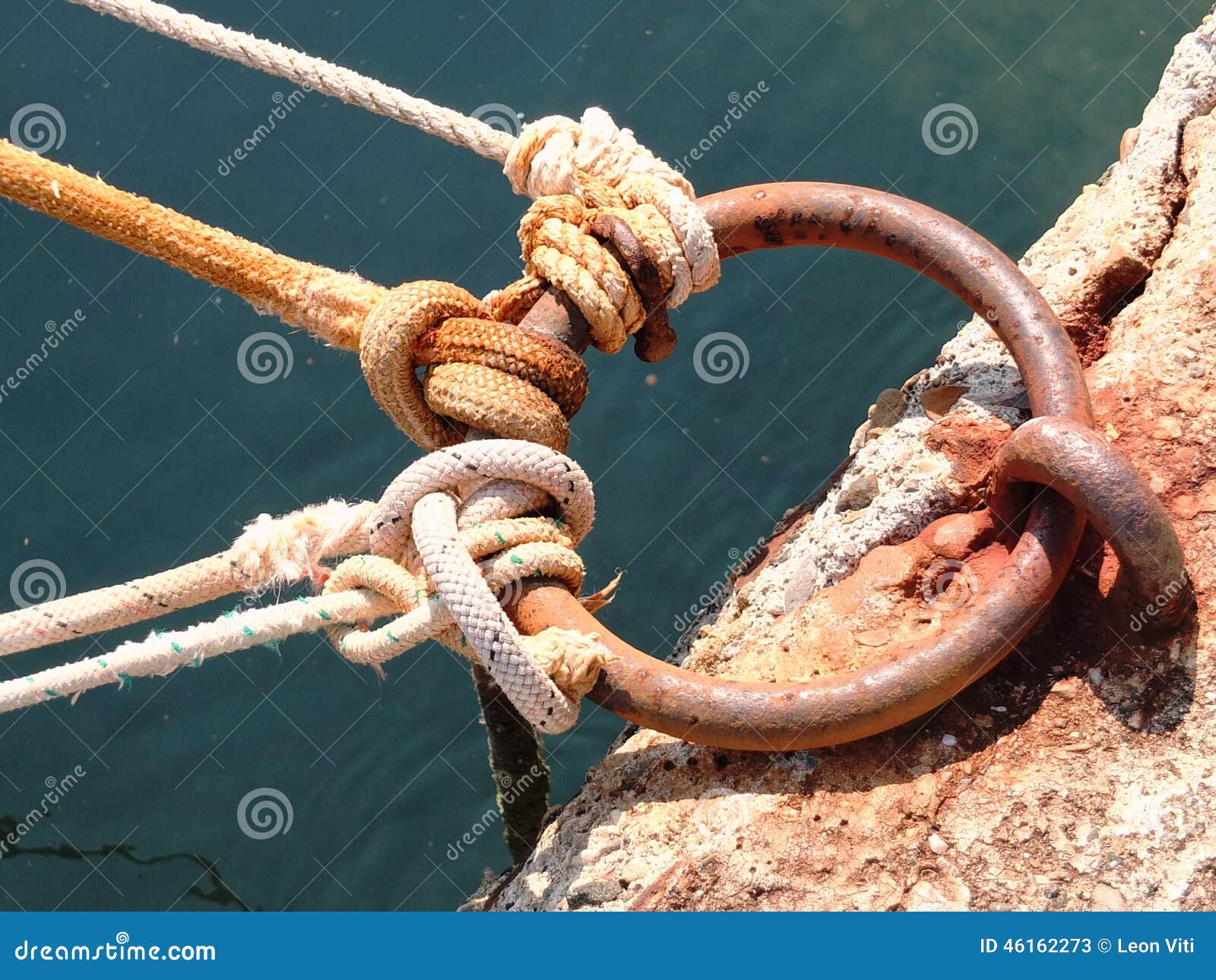Ring and ropes stock image. Image of detail, boat, ring - 46162273