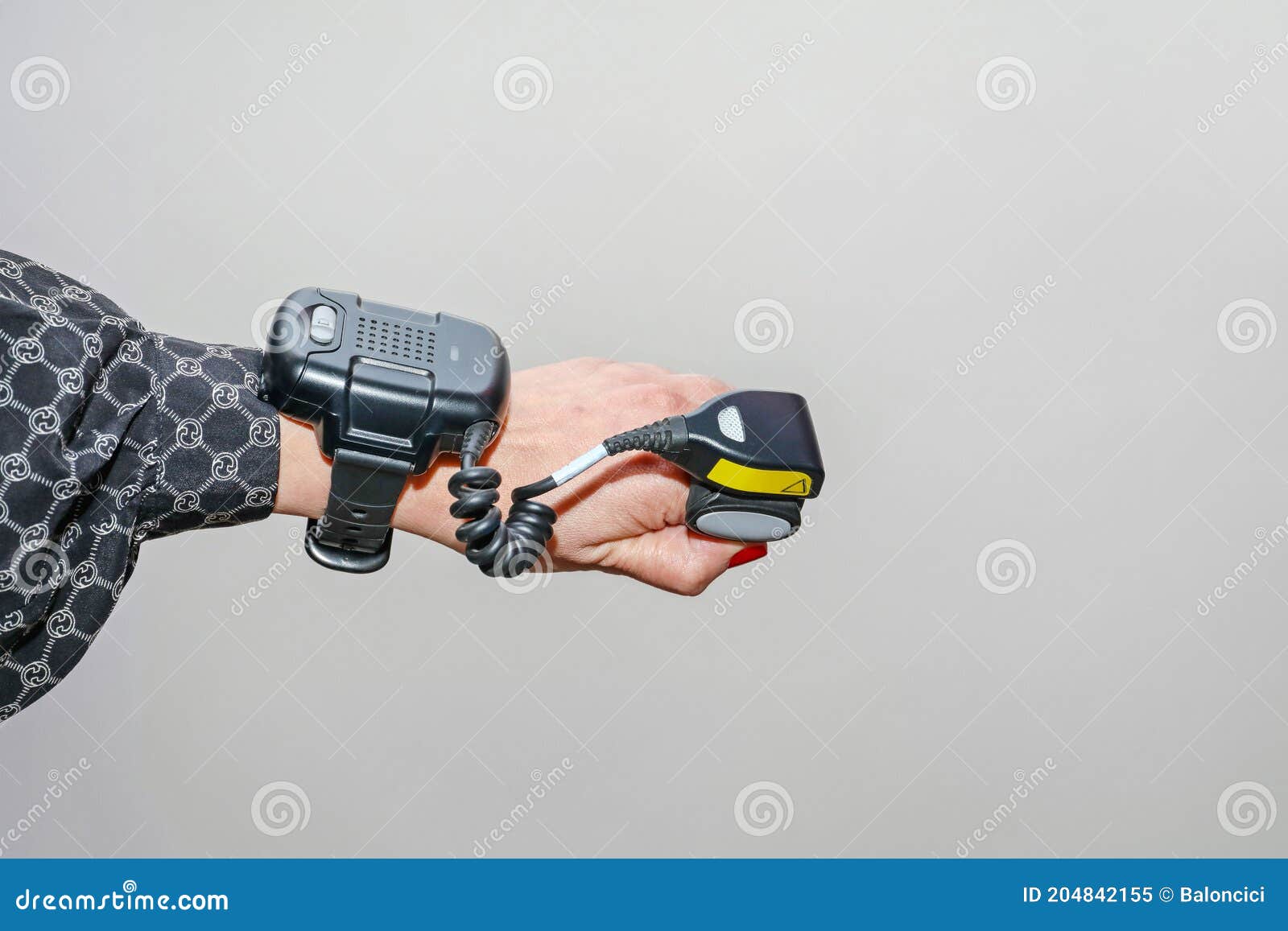 Ring Scanner Hand stock image. Image of equipment, wearable - 204842155