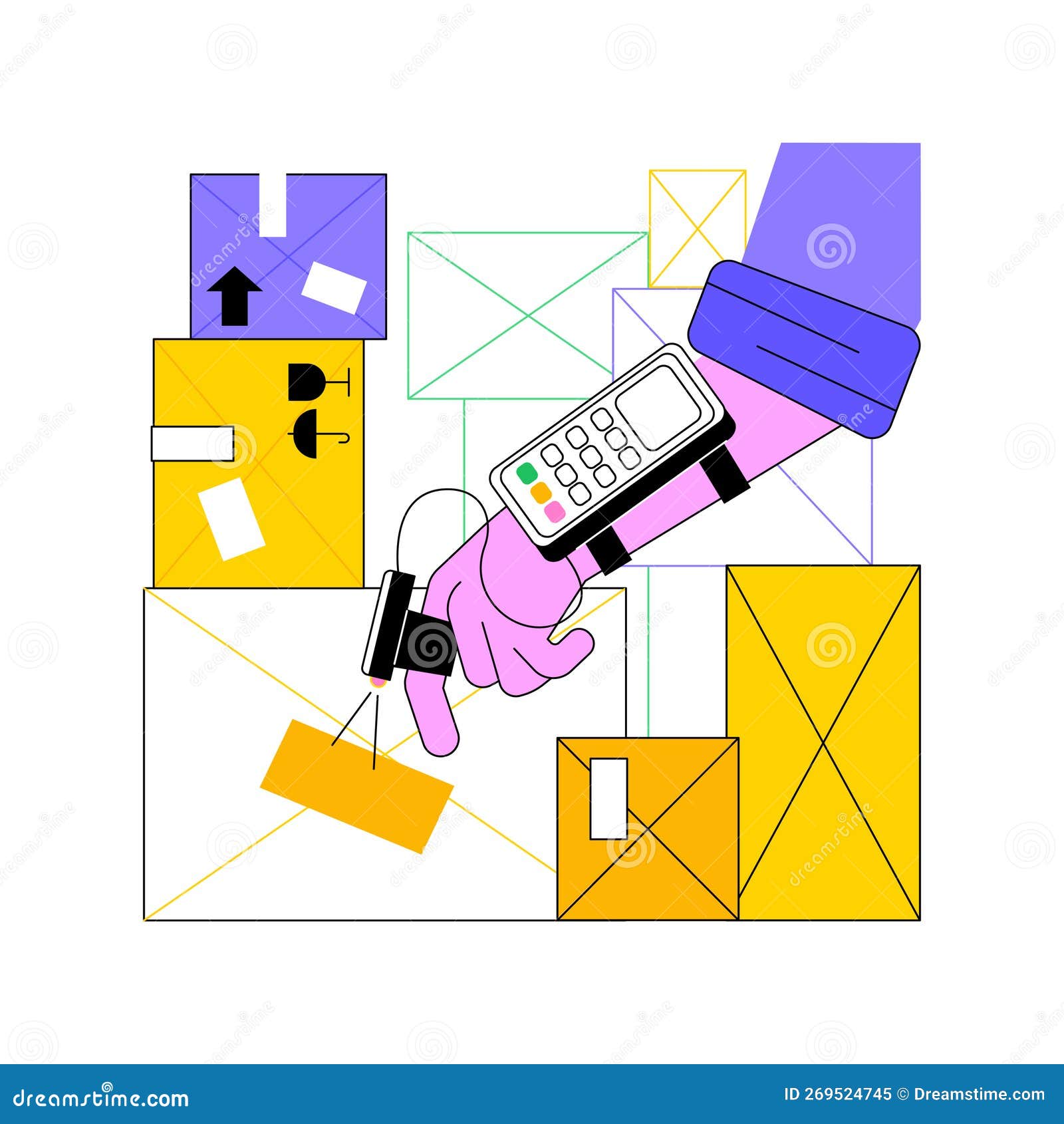 Ring Scanner Isolated Cartoon Vector Illustrations. Stock Vector ...