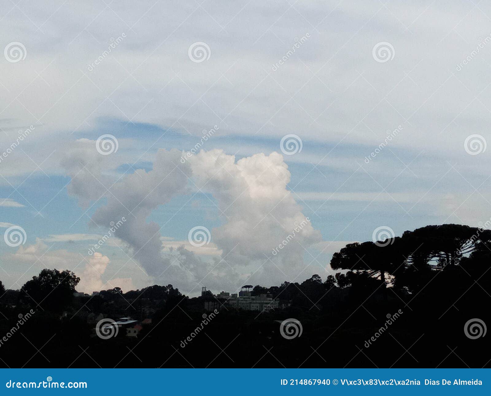 Ring-shaped Cloud on Blue Skywhite Cloud in the Sky in the Shape of a ...