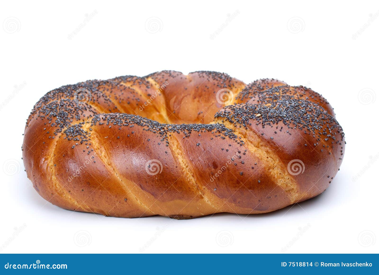 Ring Shaped Fancy Loaf with Poppyseeds Stock Photo - Image of brown ...