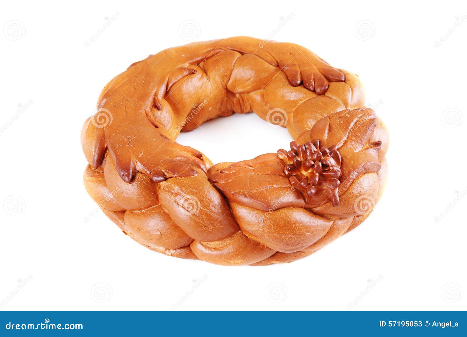 Ring Shaped Loaf Isolated on the White Stock Image - Image of cereal ...