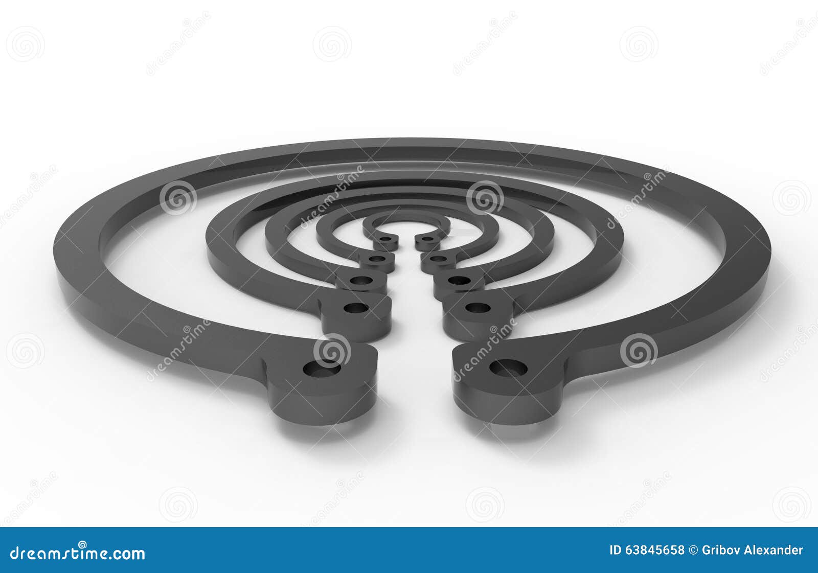 Ring spring-loaded stock illustration. Illustration of merchandise ...