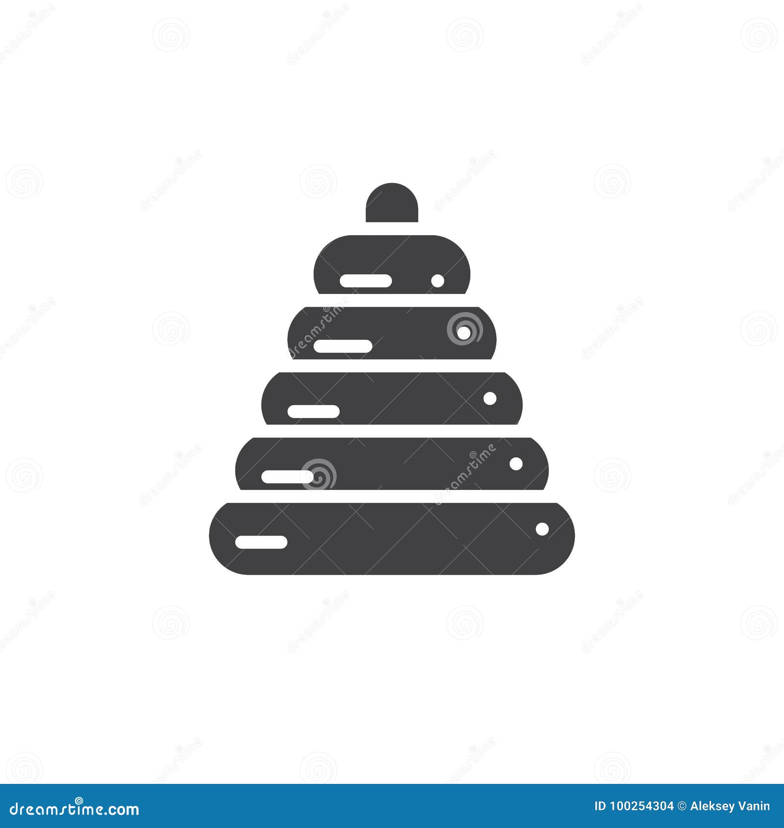 Ring stacker icon vector stock vector. Illustration of toddler - 100254304