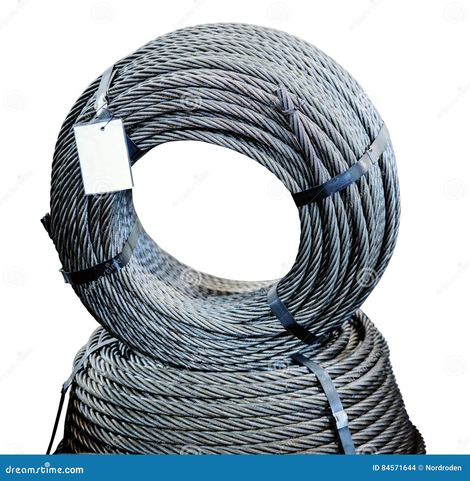 Ring of Steel Metal Cargo Cable. Stock Photo - Image of closeup ...