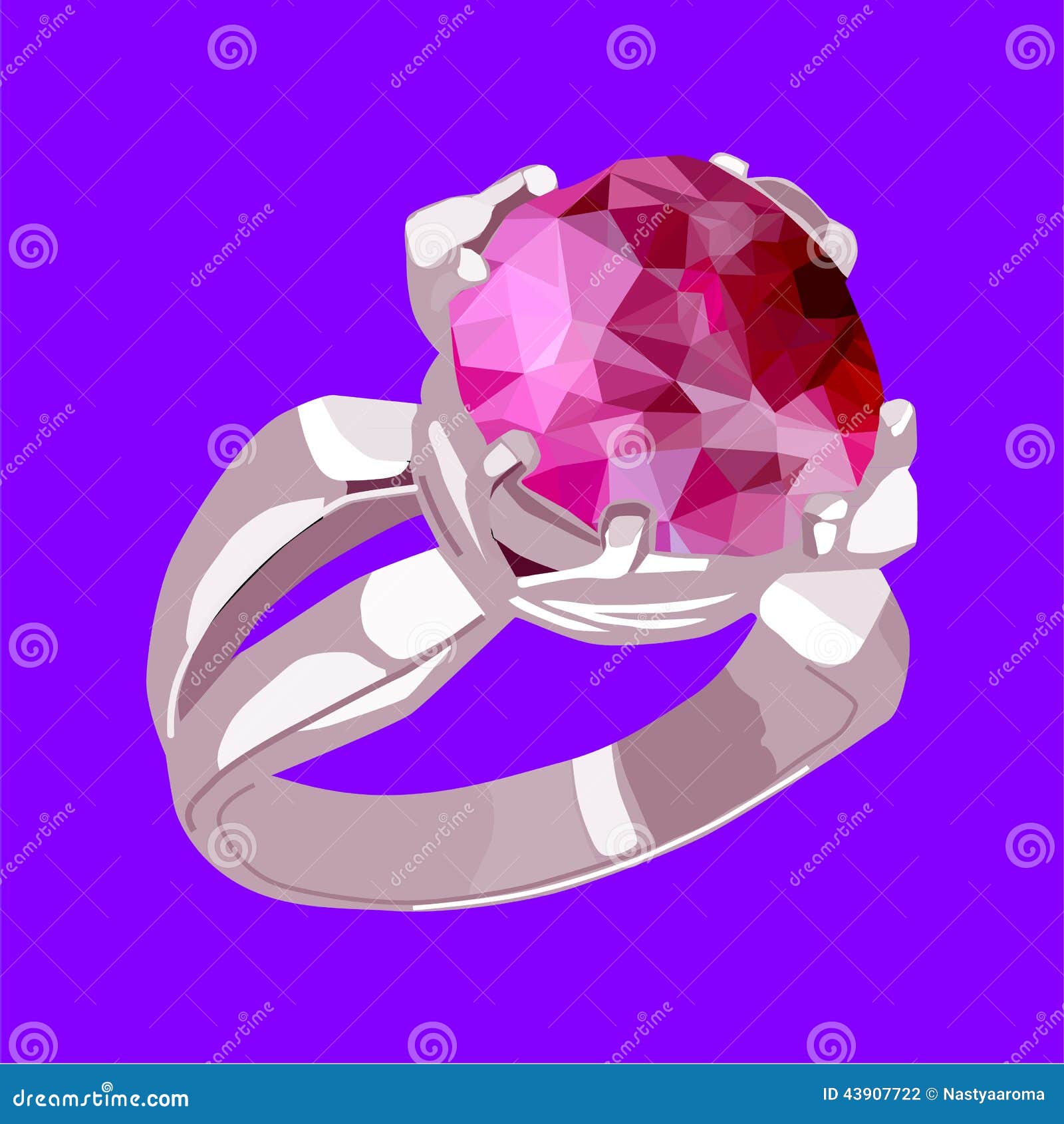 Ring with stone stock vector. Illustration of ring, angle - 43907722