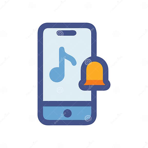 Ring Tone Icon for Alerts stock vector. Illustration of techicon ...