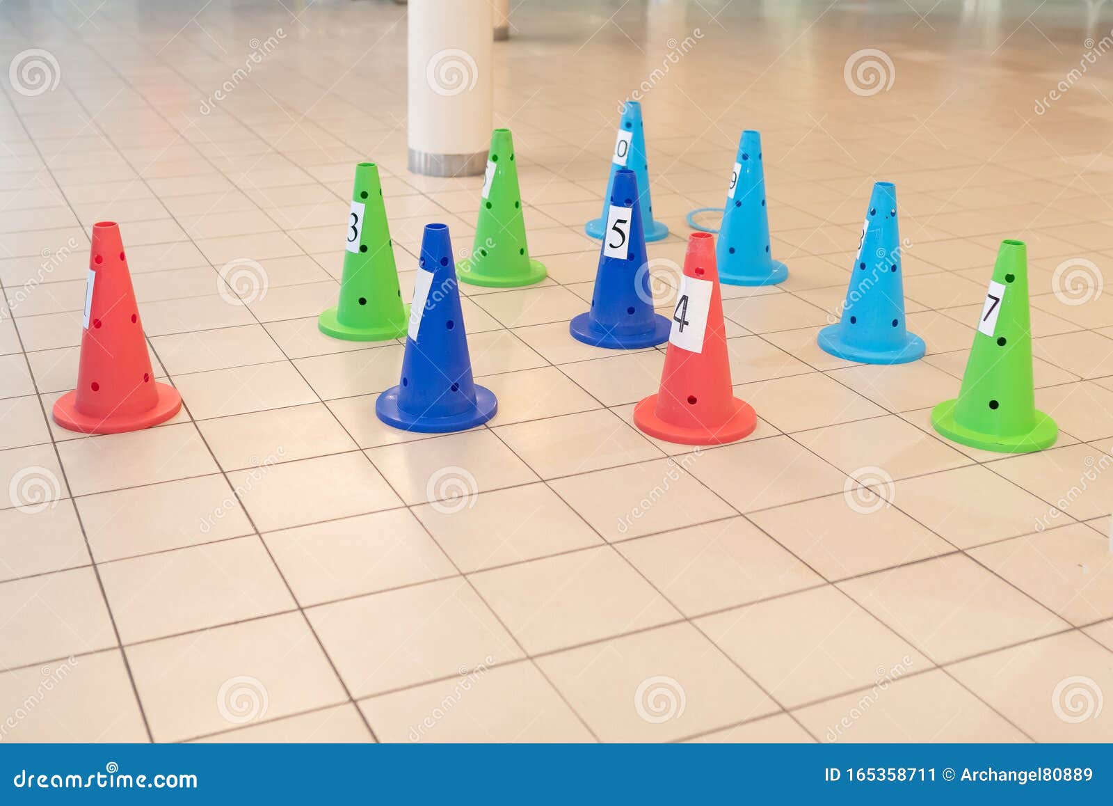 Ring Toss, Cones for Play and Competition. Different Colors Stock Image ...