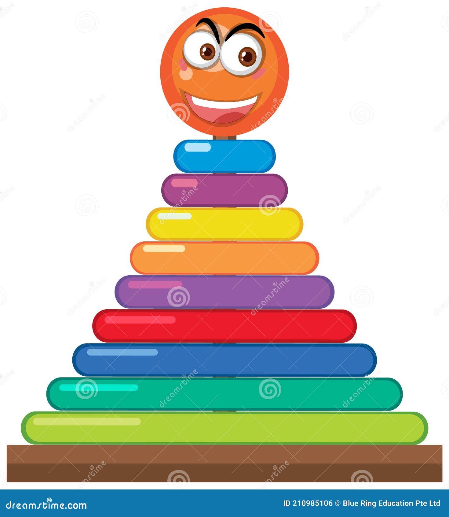 Ring Toss Throwing Ring Game on White Background Stock Vector ...